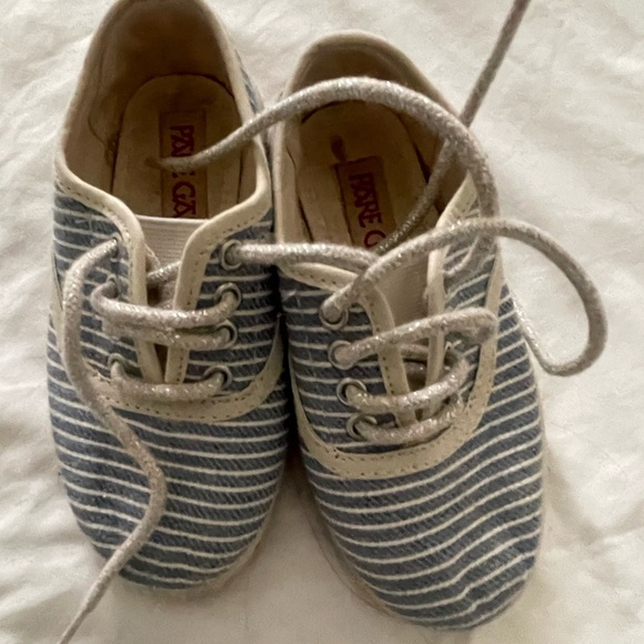 Shoes | Pare Gabia Blue Striped Kids Espadrilles Shoes | Poshmark